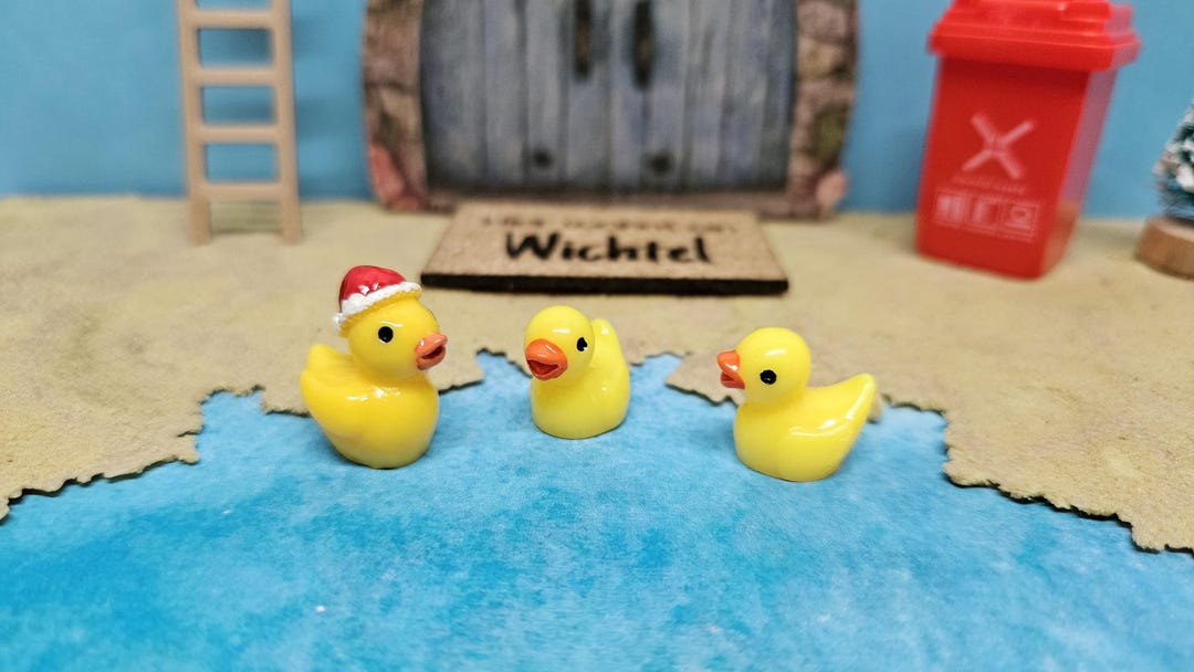 3 Mini Ducks as Accessories for Gnome Move-in or Small Rubber Duck for ...