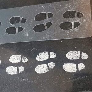 Stencil for Mini Footprints, Footprint or Handprint for Elf Pranks for ...