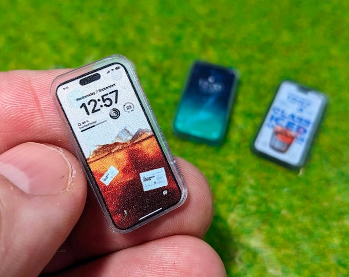 Mini Brick Cell Phone in 1/3, 1/4, 1/6, or 1/12 Scale, Retro Miniature ...