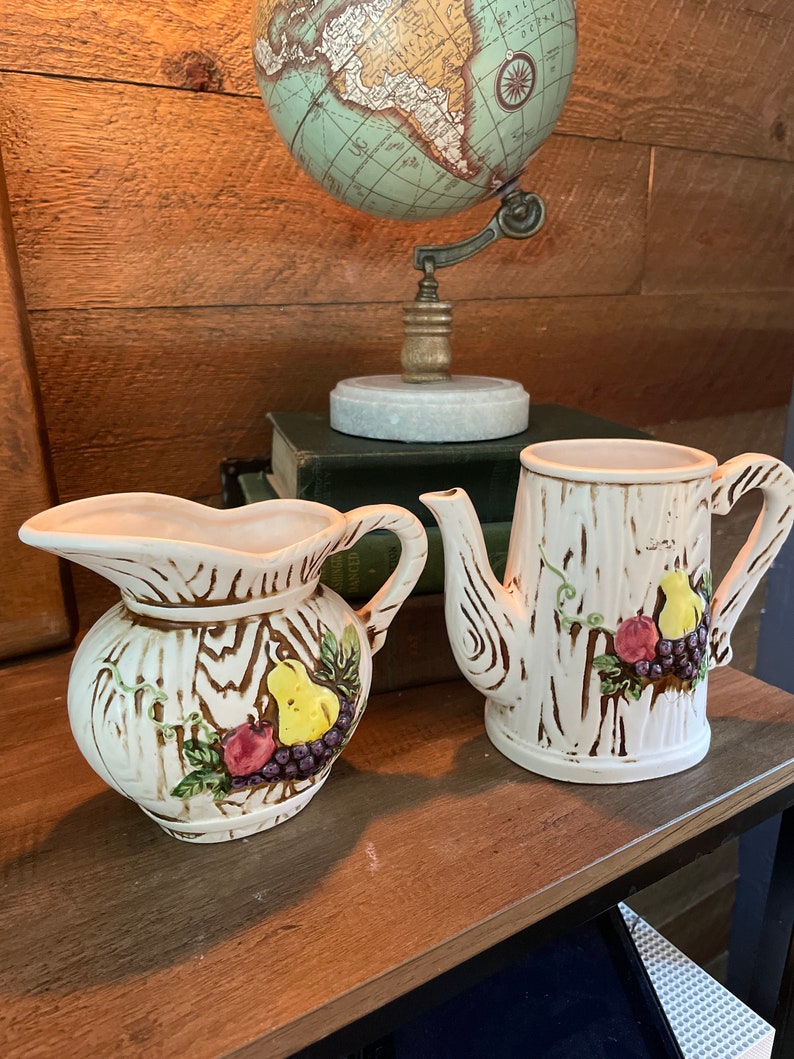 Vintage Pair 1964 Relpo Planter Pitcher Samson Import Co White - Etsy