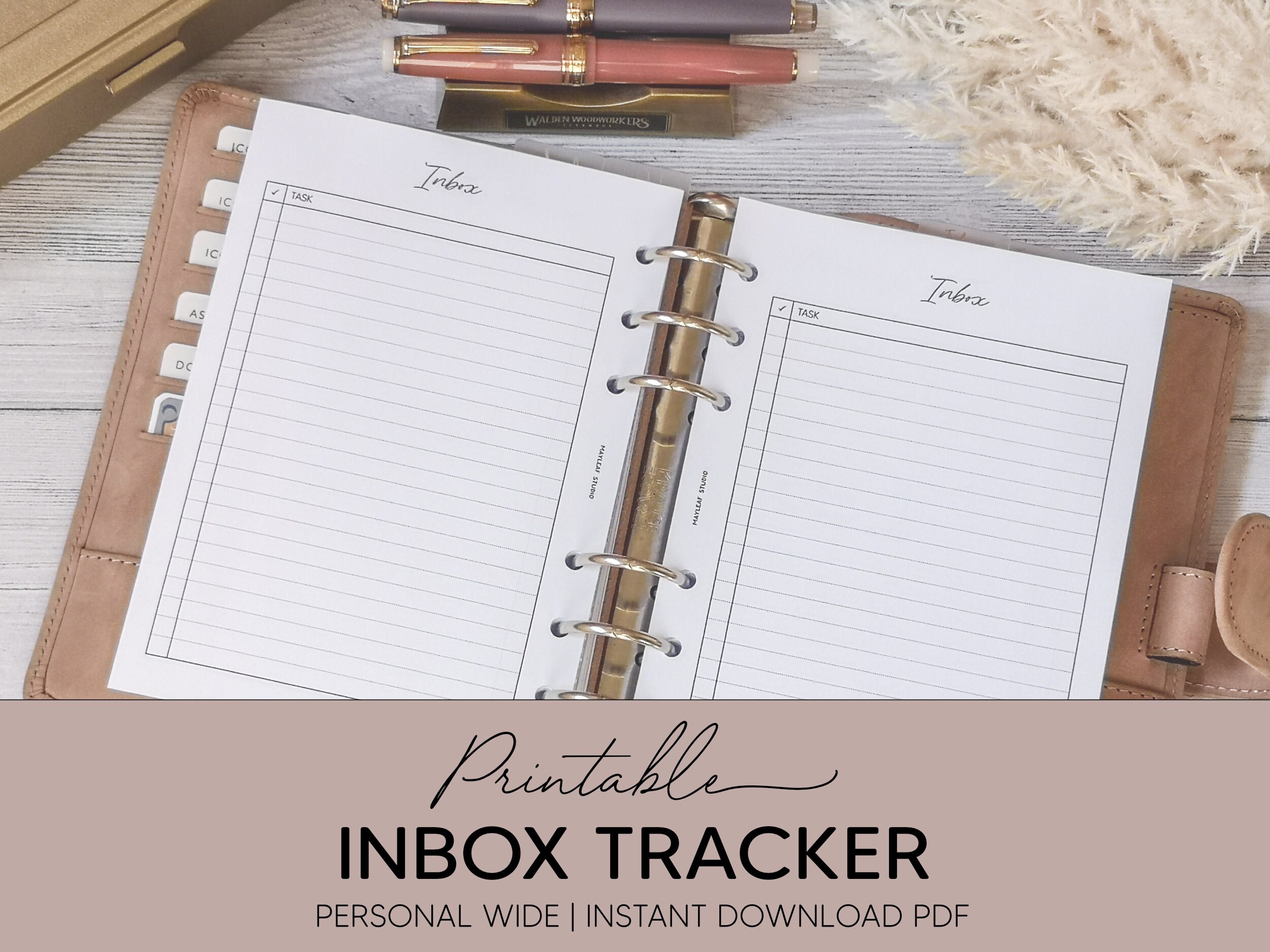 Printable Inbox Tracker PDF | Personal Wide | Task Tracker | Inbox ...