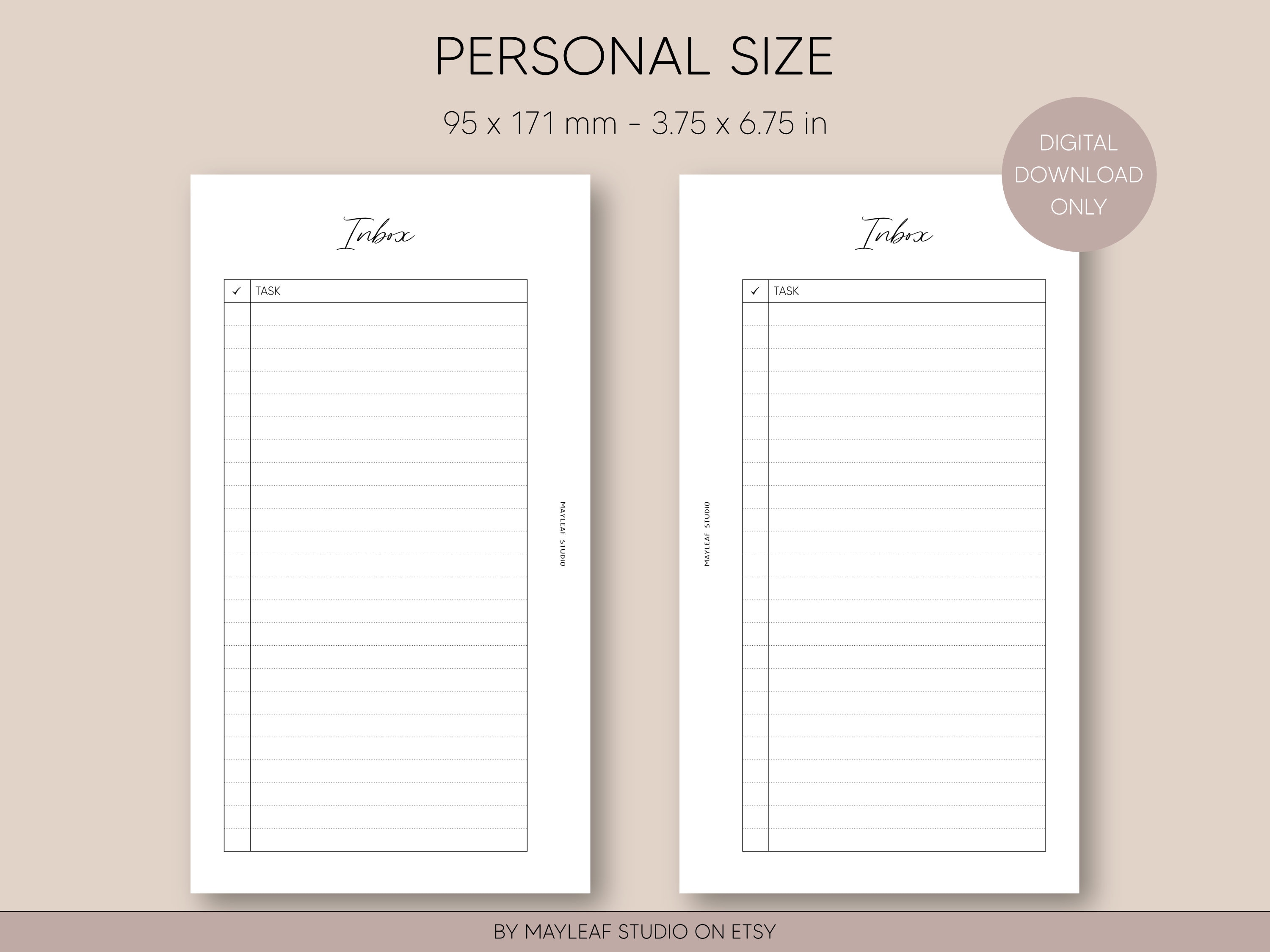 Printable Inbox Tracker PDF | Personal Size | Task Tracker | Inbox ...