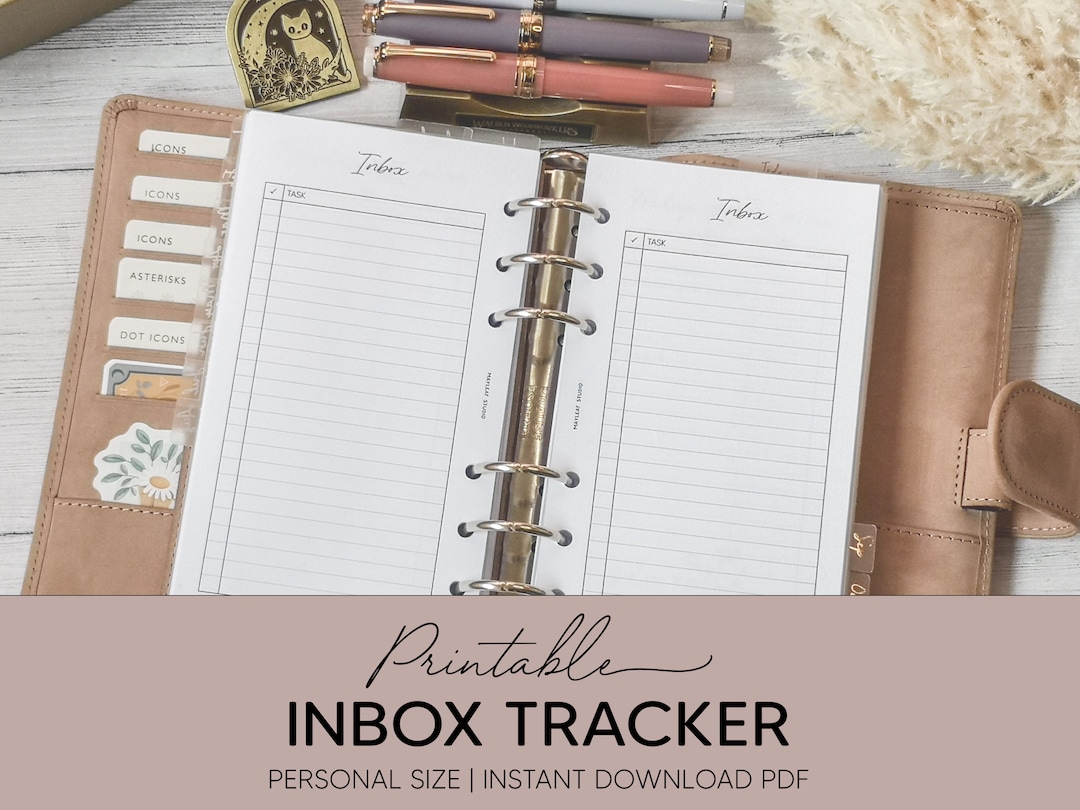 Printable Inbox Tracker PDF | Personal Size | Task Tracker | Inbox ...