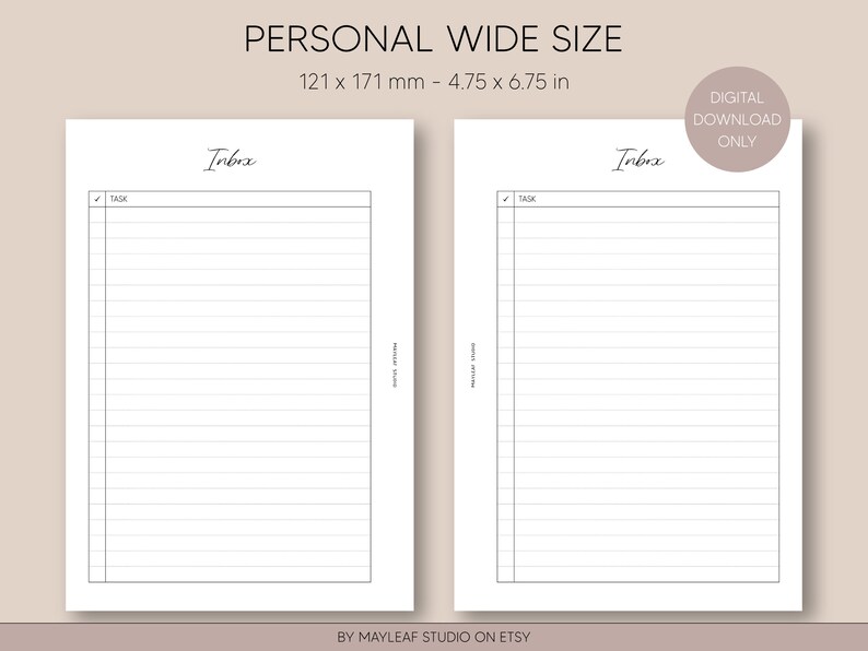 Printable Inbox Tracker PDF | Personal Wide | Task Tracker | Inbox ...