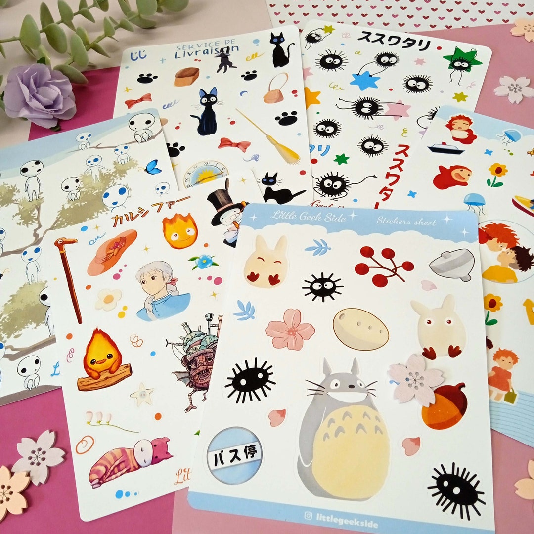 Anime Stickers, Set of Stickers, Illustrated Stickers Sheet Set - Etsy