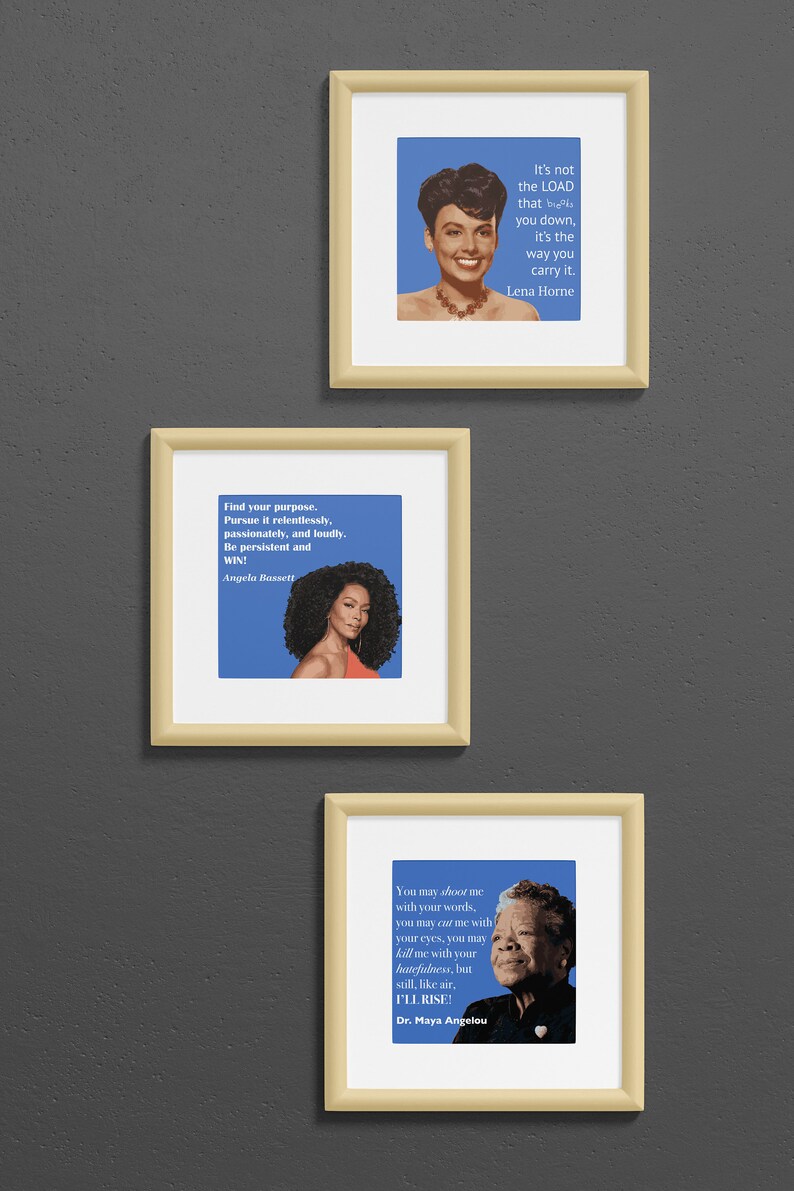 Black Female Mini Quote Posters, Digital Download, Inspirational Quotes ...