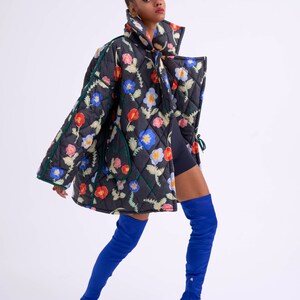 Flower Powers Puff Jacket - Etsy