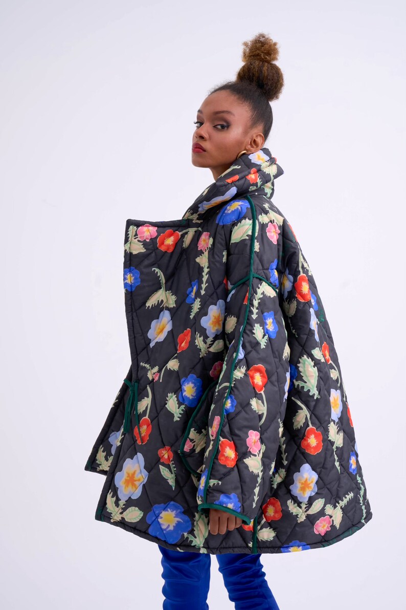 Flower Powers Puff Jacket - Etsy