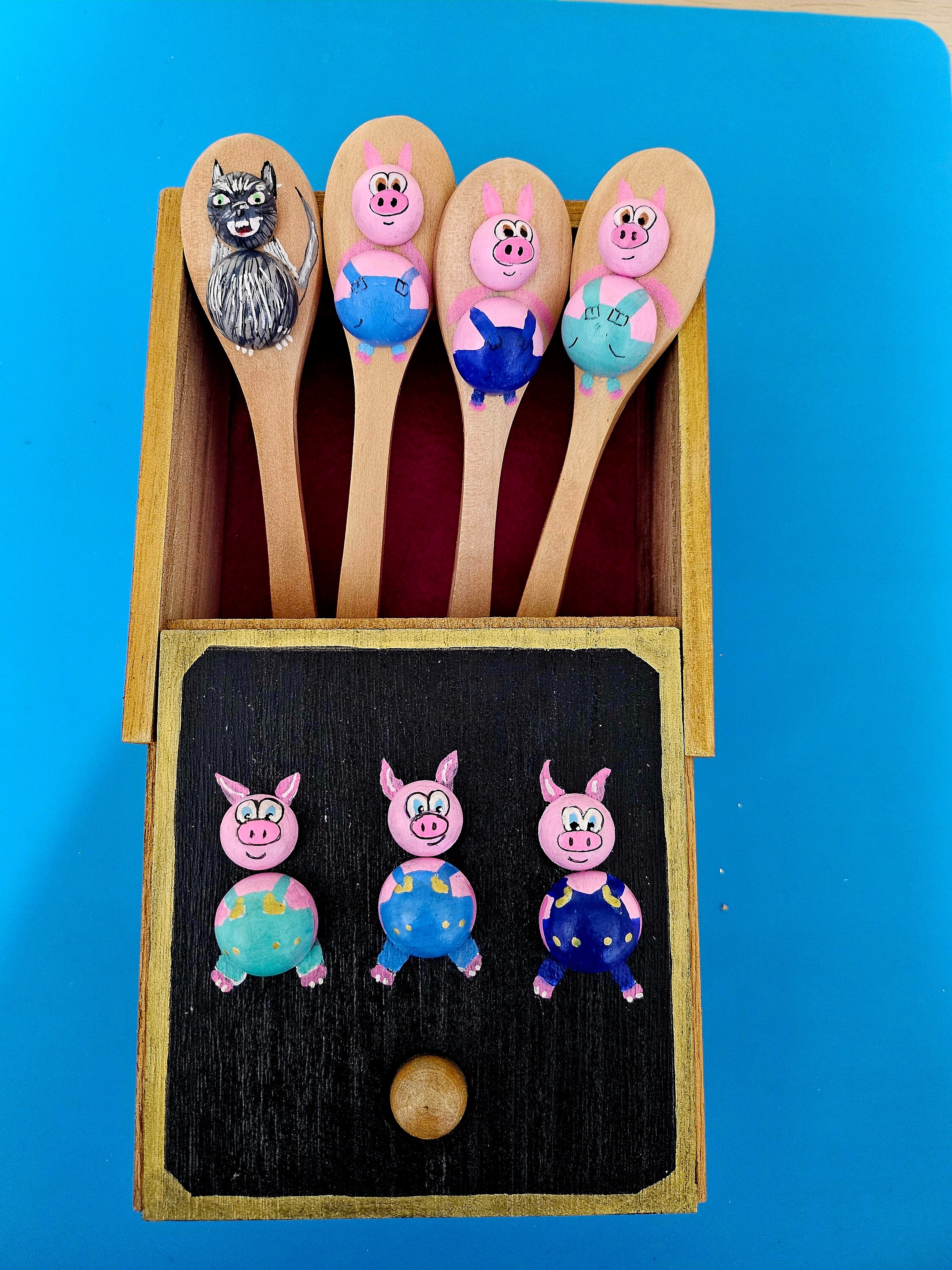 Mini Story Spoons Set the 3 Little Pigs Gift Box - Etsy