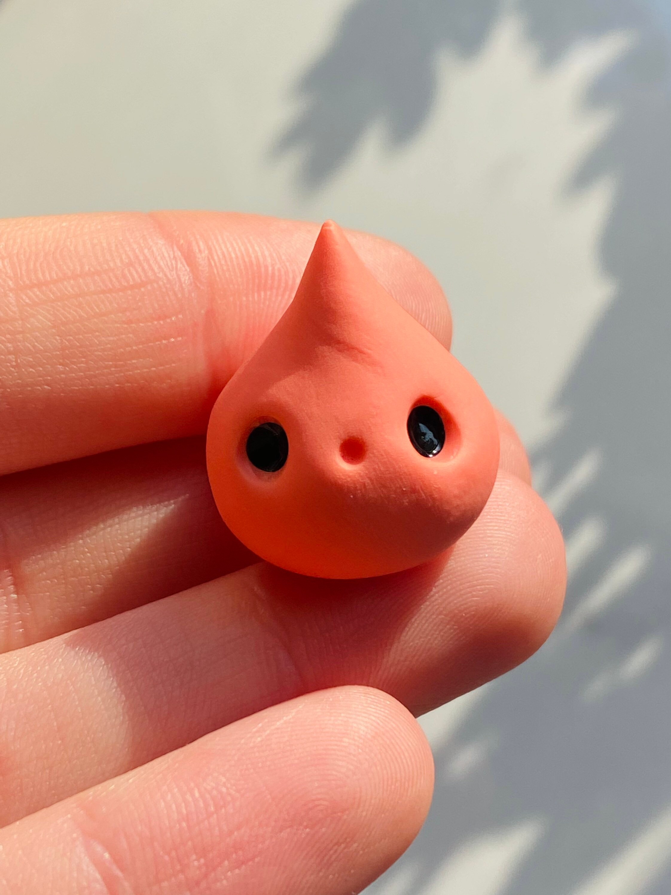 Pink Blob Cute Handmade Clay Miniature Handmade Clay Figurine, One of a ...