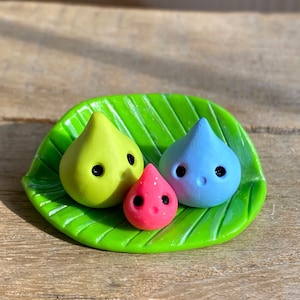 Tiny Cute Blobs, Micro Miniature, Handmade Clay Creature Figurine, Desk ...