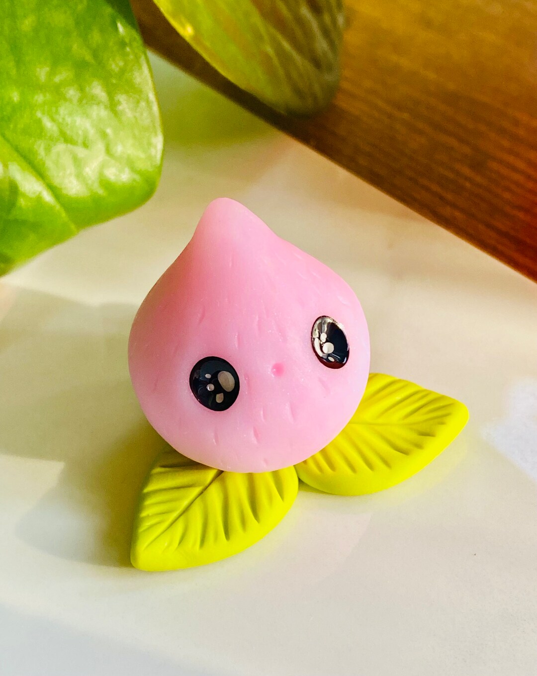Pink Strawberry Blobs Cute Handmade Clay Miniatures - Etsy