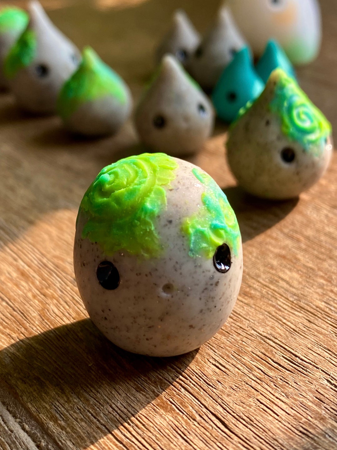 Mossy Rock Blob, Tiny Cute Blob, Micro Miniature, Handmade Clay ...