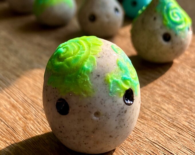 Mossy Rock Blob, Tiny Cute Blob, Micro Miniature, Handmade Clay ...