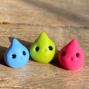 Tiny Cute Blobs, Micro Miniature, Handmade Clay Creature Figurine, Desk ...