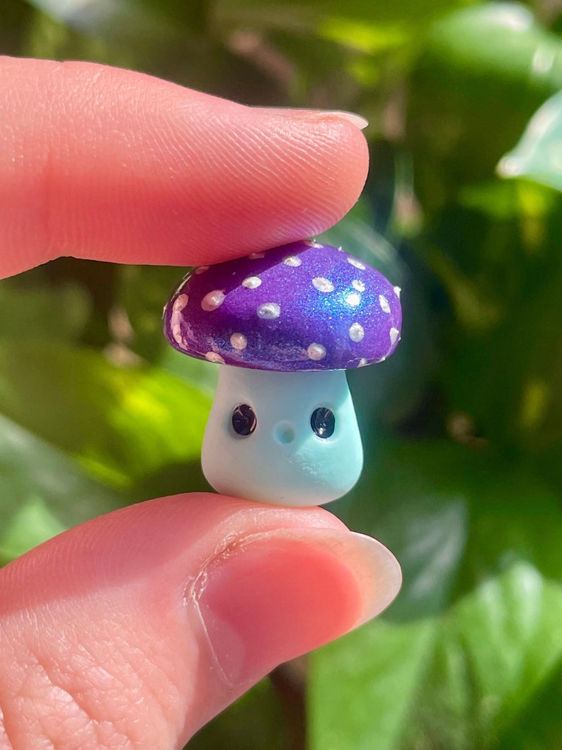 Mushroom Blob Cute Handmade Clay Miniature - Etsy