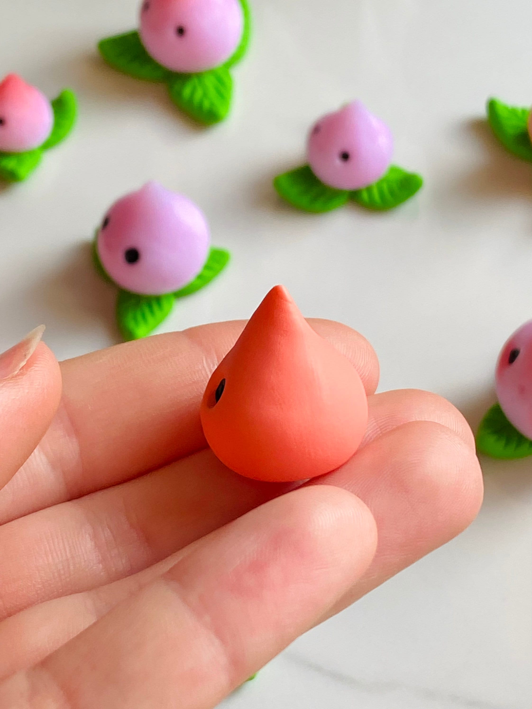 Pink Blob Cute Handmade Clay Miniature Handmade Clay Figurine, One of a ...