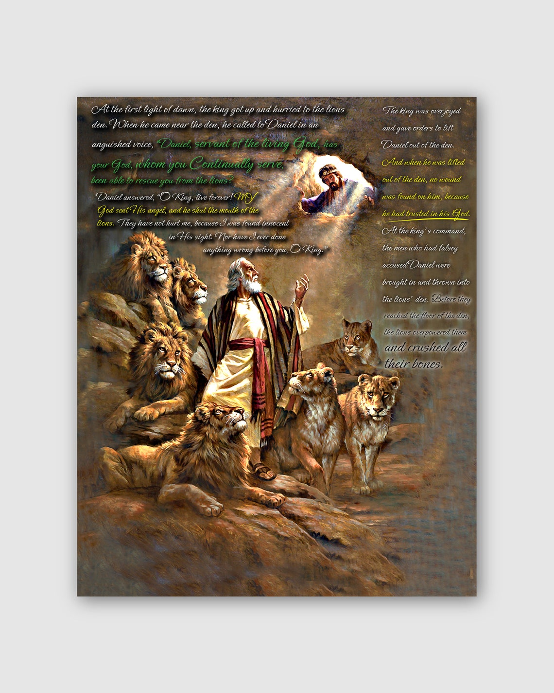 Daniel & the Lions Den Poster | Etsy