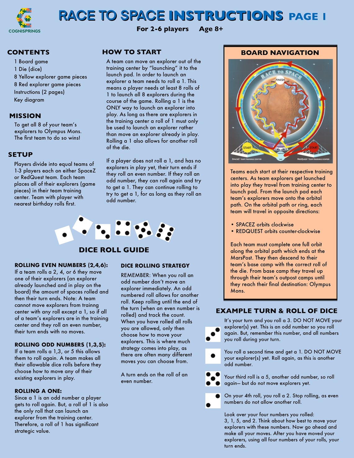 Race-to-space Board Games for Kids Family Games - Etsy