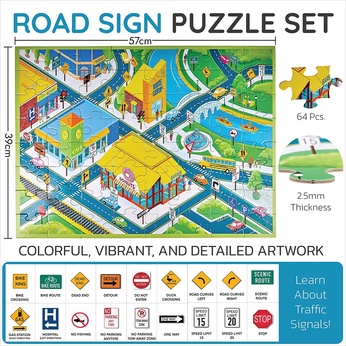 Road Sign - Kids Puzzles - Learn Traffic Signs - Ages 3 - 10 ...
