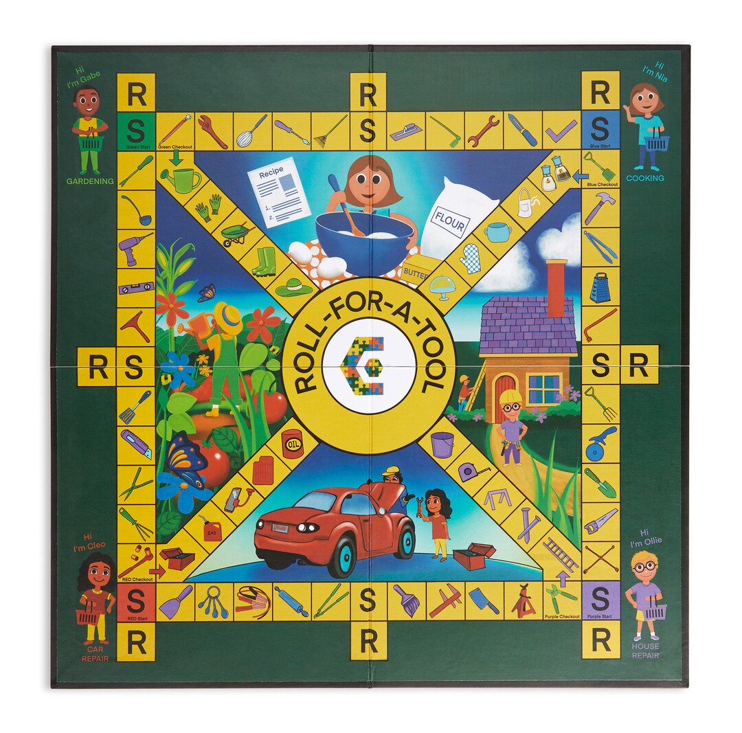 Roll-for-a-tool STEM Board Games for Kids 4-12 Learn Tools Sustainable ...