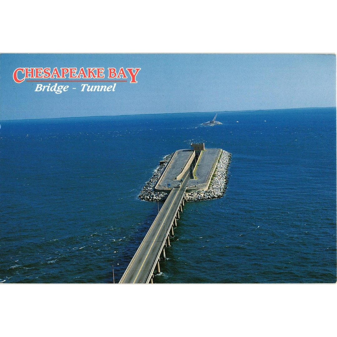 Chesapeake Bay Bridge Tunnel Postcard Scenic View Collectible ...