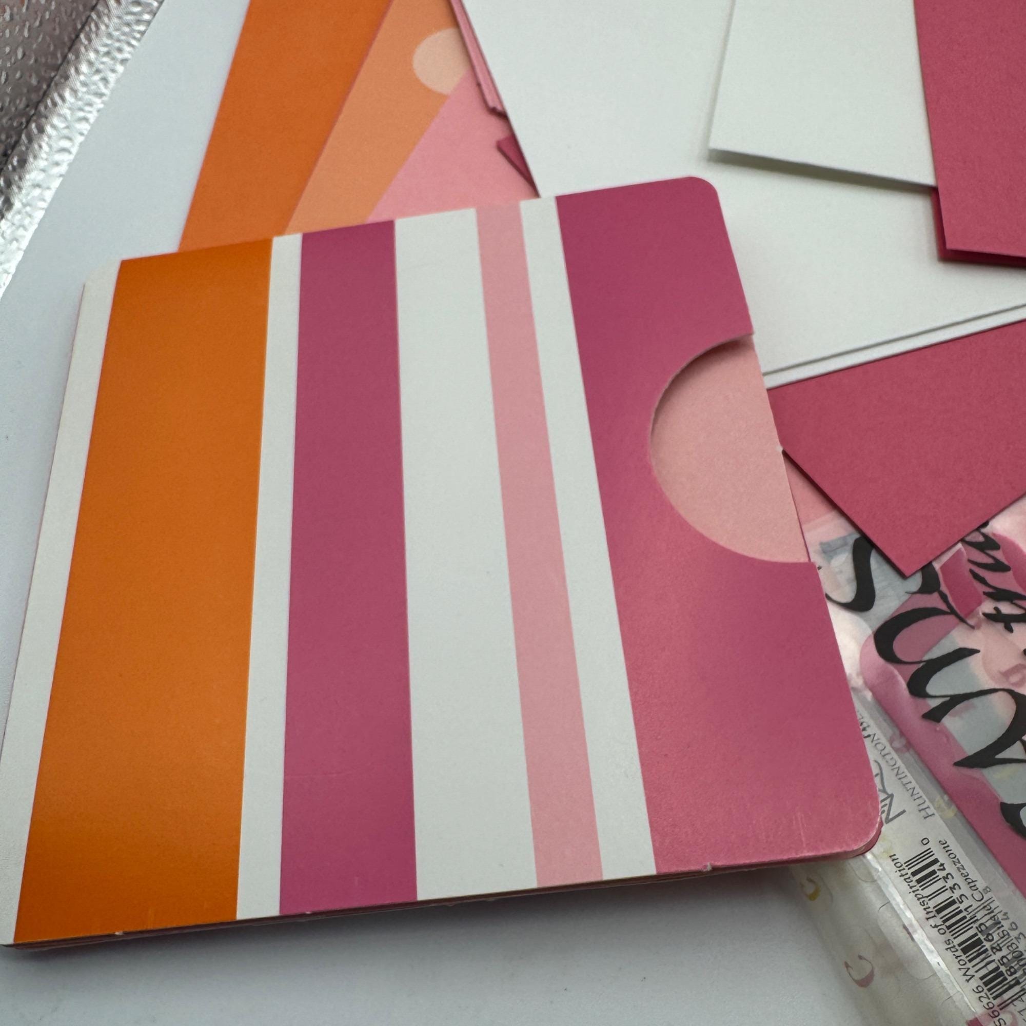 Scrapbook Kit With Pink & Orange Cardstock Stickers and Stencils for ...