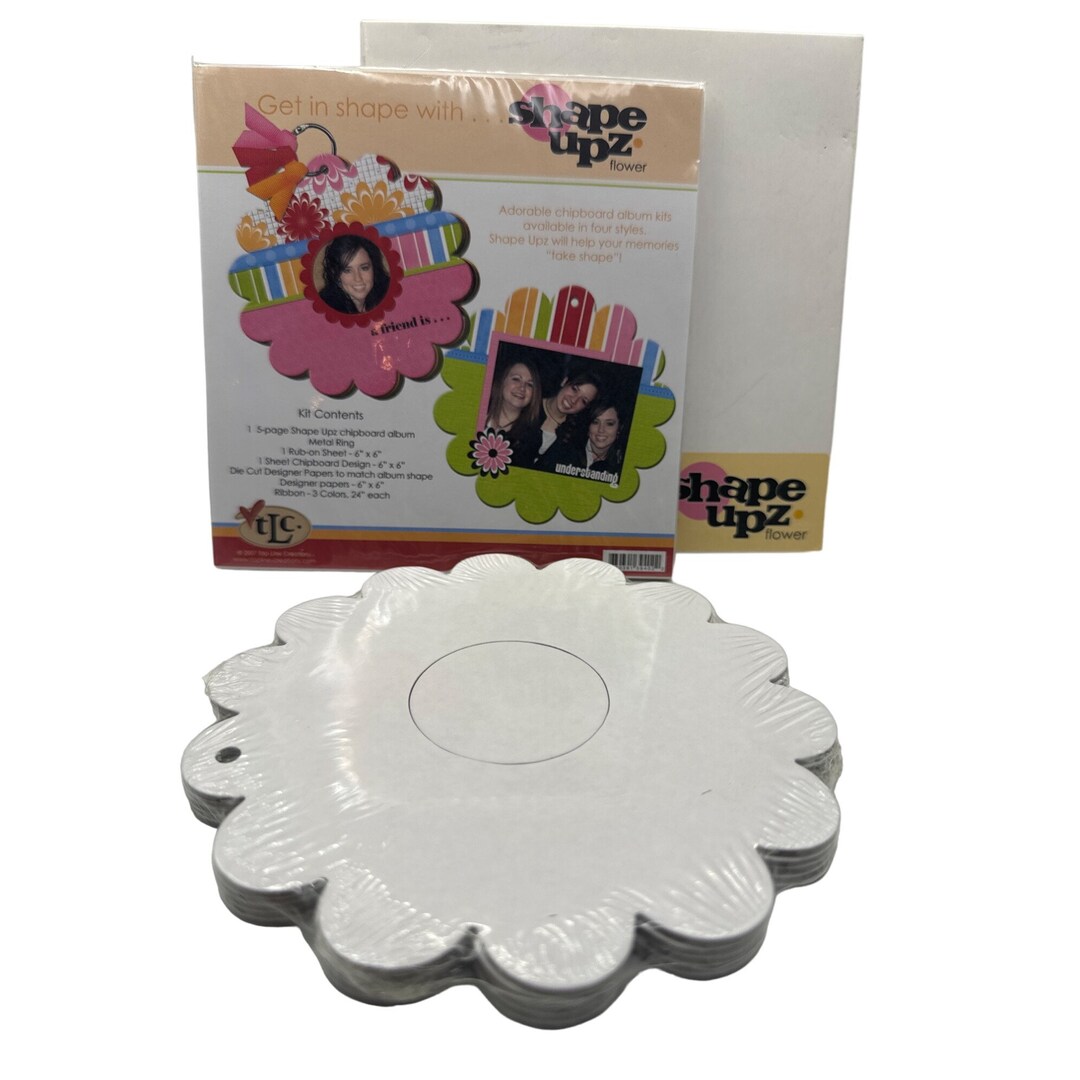 Shape Upz Flower Chipboard Album Kit by TLC 6x6 S Scrapbooking Craft ...