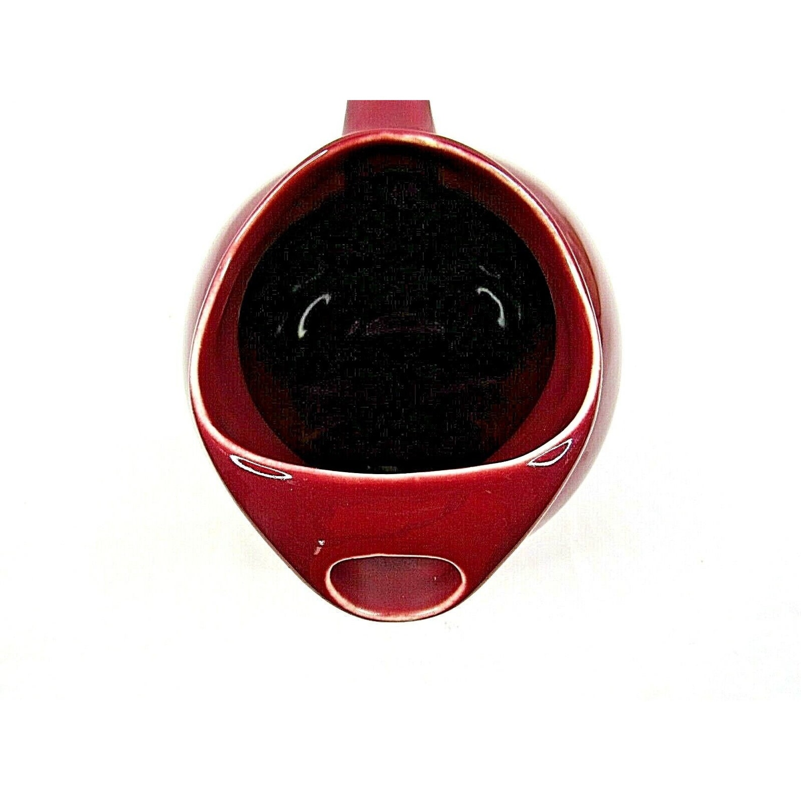 Vintage Hall Ball Pitcher With Ice Tilt Lip Burgundy Mid Century Made ...