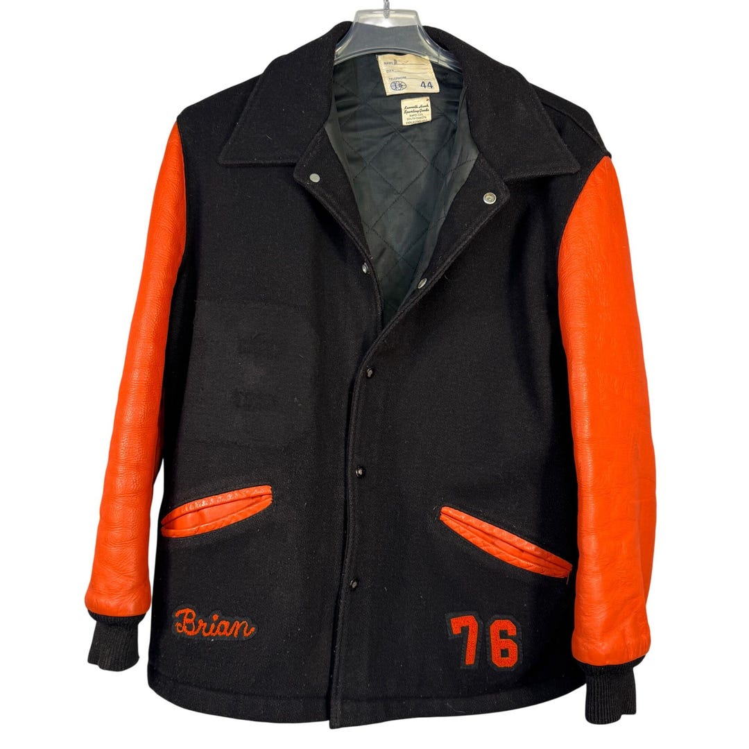 Vintage Wool & Leather Varsity Jacket by Kenneth Hook Sporting Goods ...