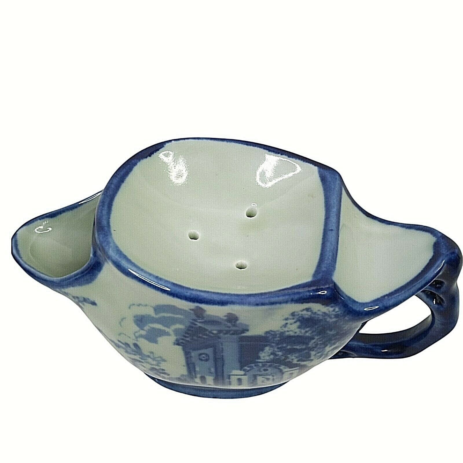 Vintage Flow Blue Victoria Ware Ironstone Tea Bag Holder City Scene - Etsy
