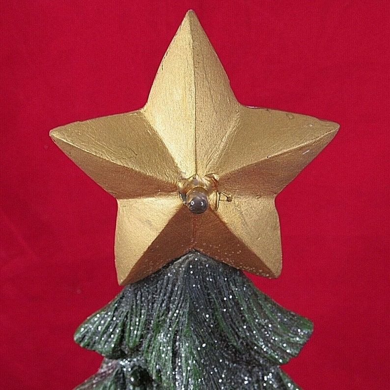 Vintage Christmas Tree Tabletop Santa Star 16" Parts Repair Doesn't ...