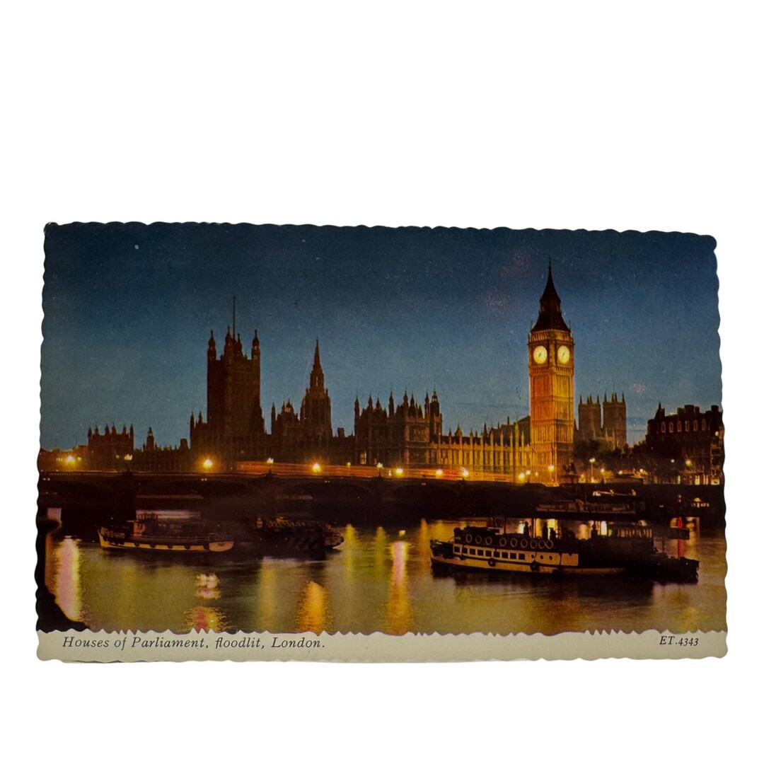 Vintage 1969 Postcard Houses of Parliament London - Etsy