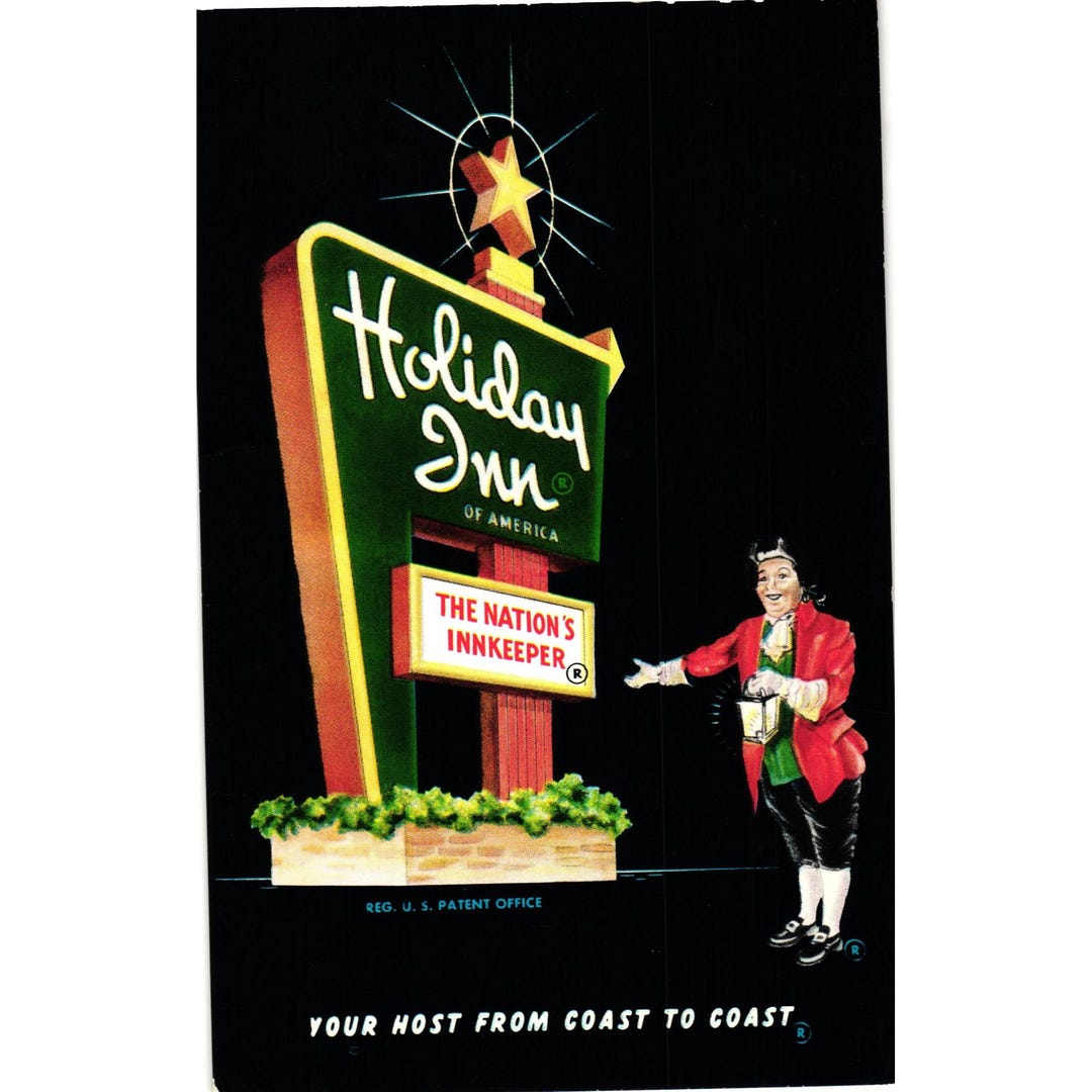 Holiday Inn Vintage Postcard 1950s Motel Advertising the Nations ...