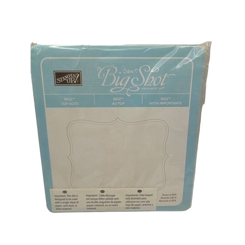 Stampin up Sizzix Big Shot Bigz Top Note Die 5.5 X 6 X 0.625 for Paper ...