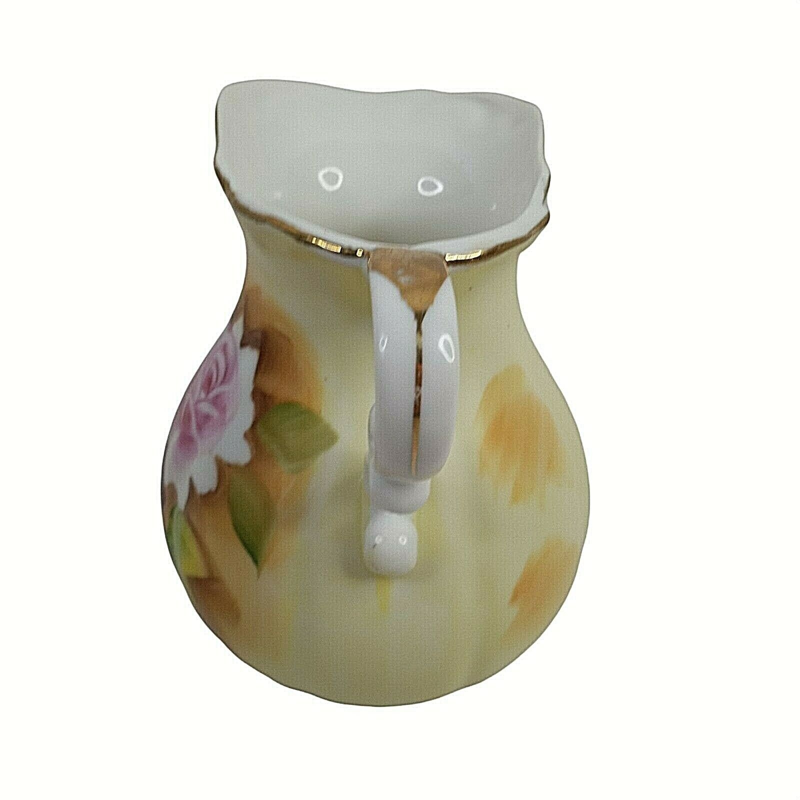 Vintage Roses Bowl Pitcher Wash Basin Japan Small Decorative 6" Hand ...