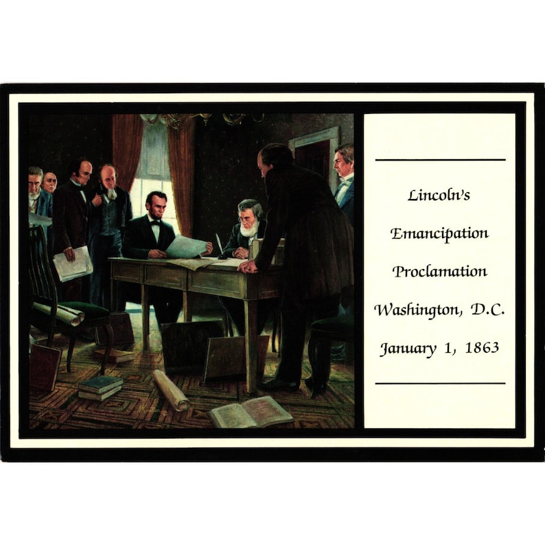 Lincoln Emancipation Proclamation Postcard 1988 Mort Künstler Series No ...