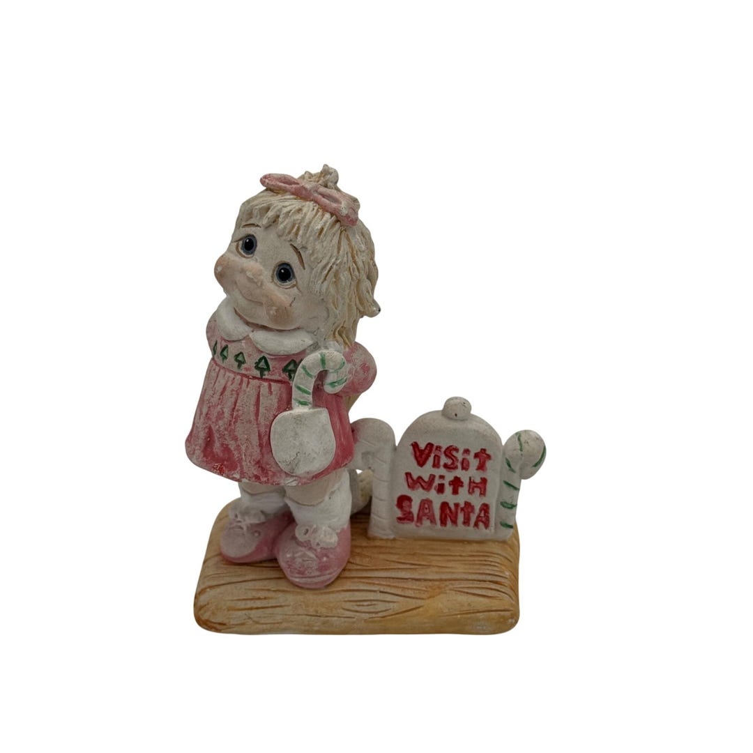 Vintage 1994 Kristin Santa Visit Figurine Resin Collectible - Etsy