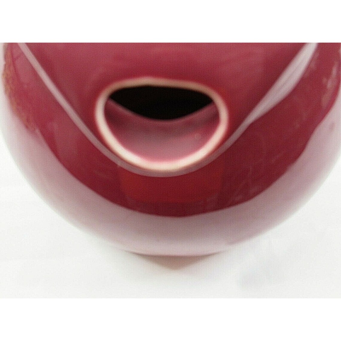 Vintage Hall Ball Pitcher With Ice Tilt Lip Burgundy Mid Century Made ...