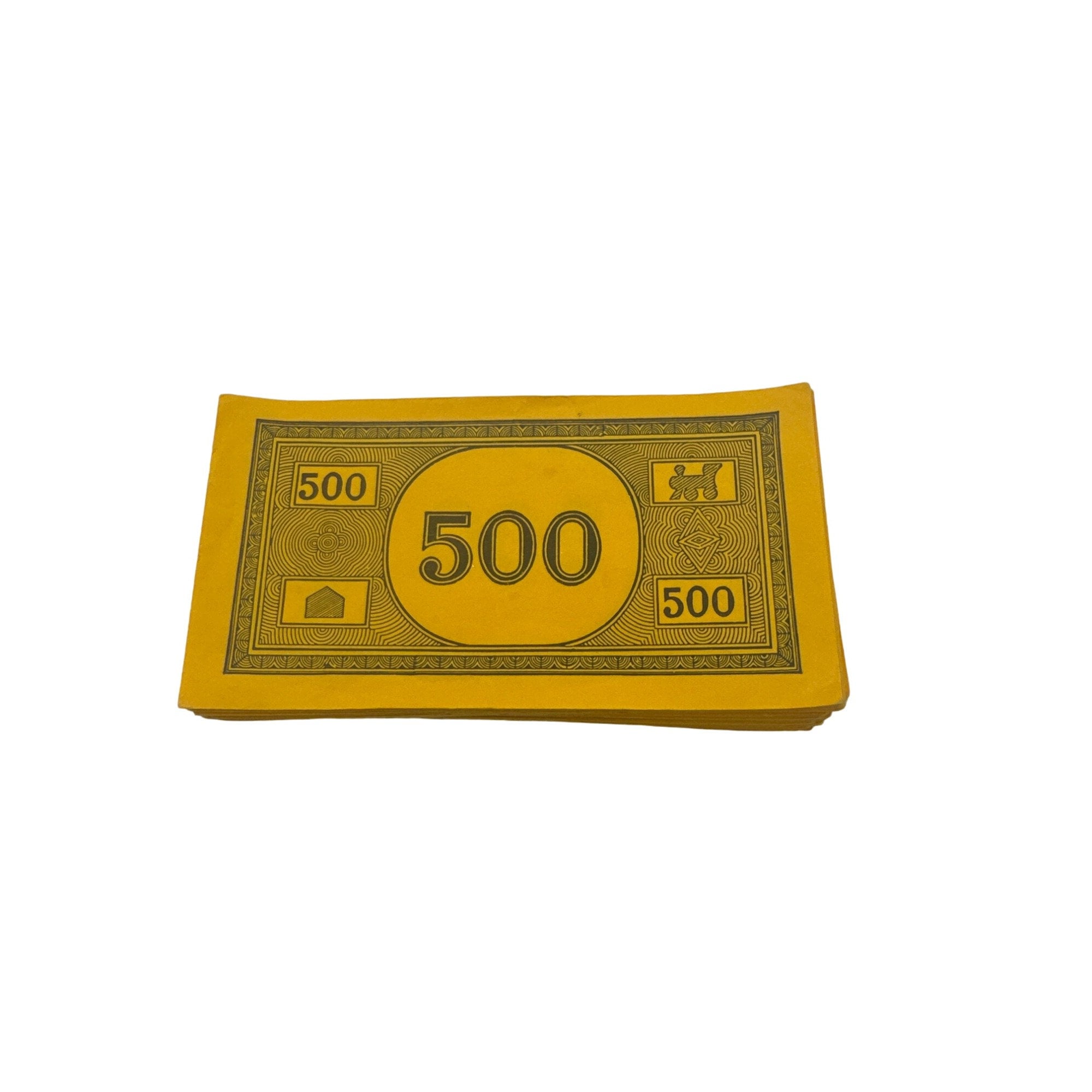Monopoly Replacement Money Pack 500 Bills Yellow Vintage Board Game ...