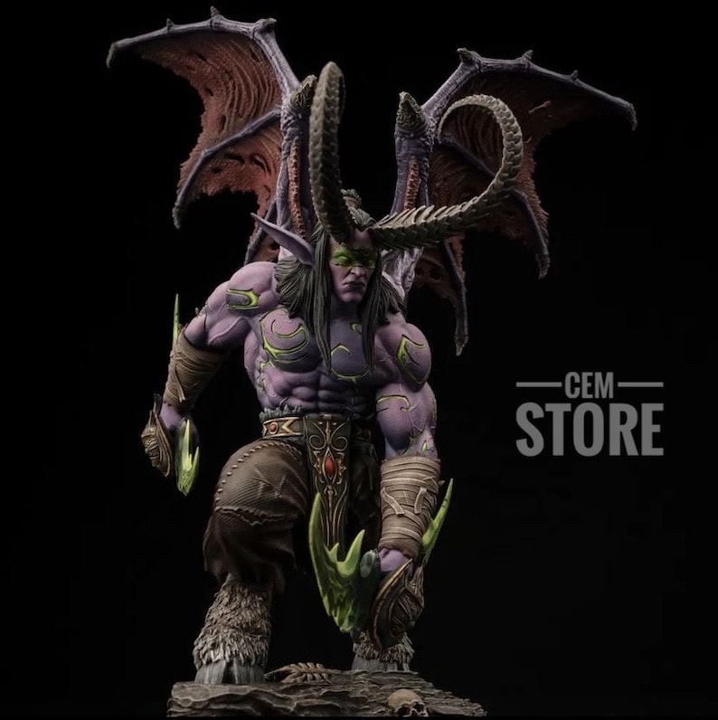 Warcraft İllidan Stormrage Statue 1/7 Scale Total40cm Collectible - Etsy
