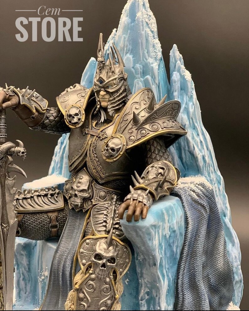 Warcraft Lich King Arthas Statue 1/6 Scale Total30cm Height Collectible ...