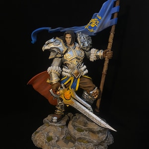 Varian Wrynn Statue World of Warcraft Collectible - Etsy