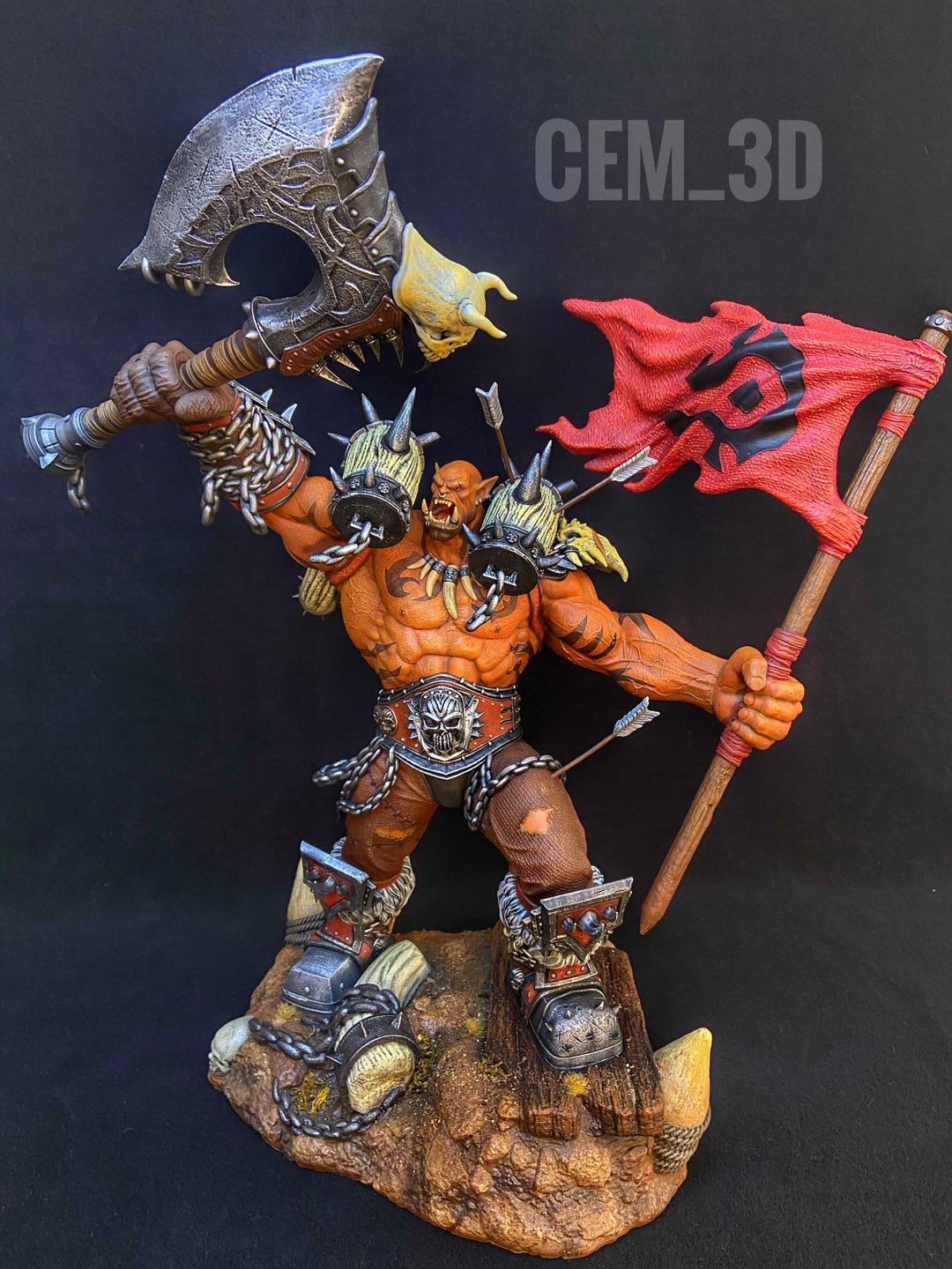 Garrosh Hellscream Statue - World of Warcraft Collectible - Etsy