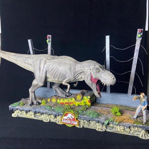 Trex Scene - Jurassic World Collectible - Stand is 80 Cm Wide - Etsy