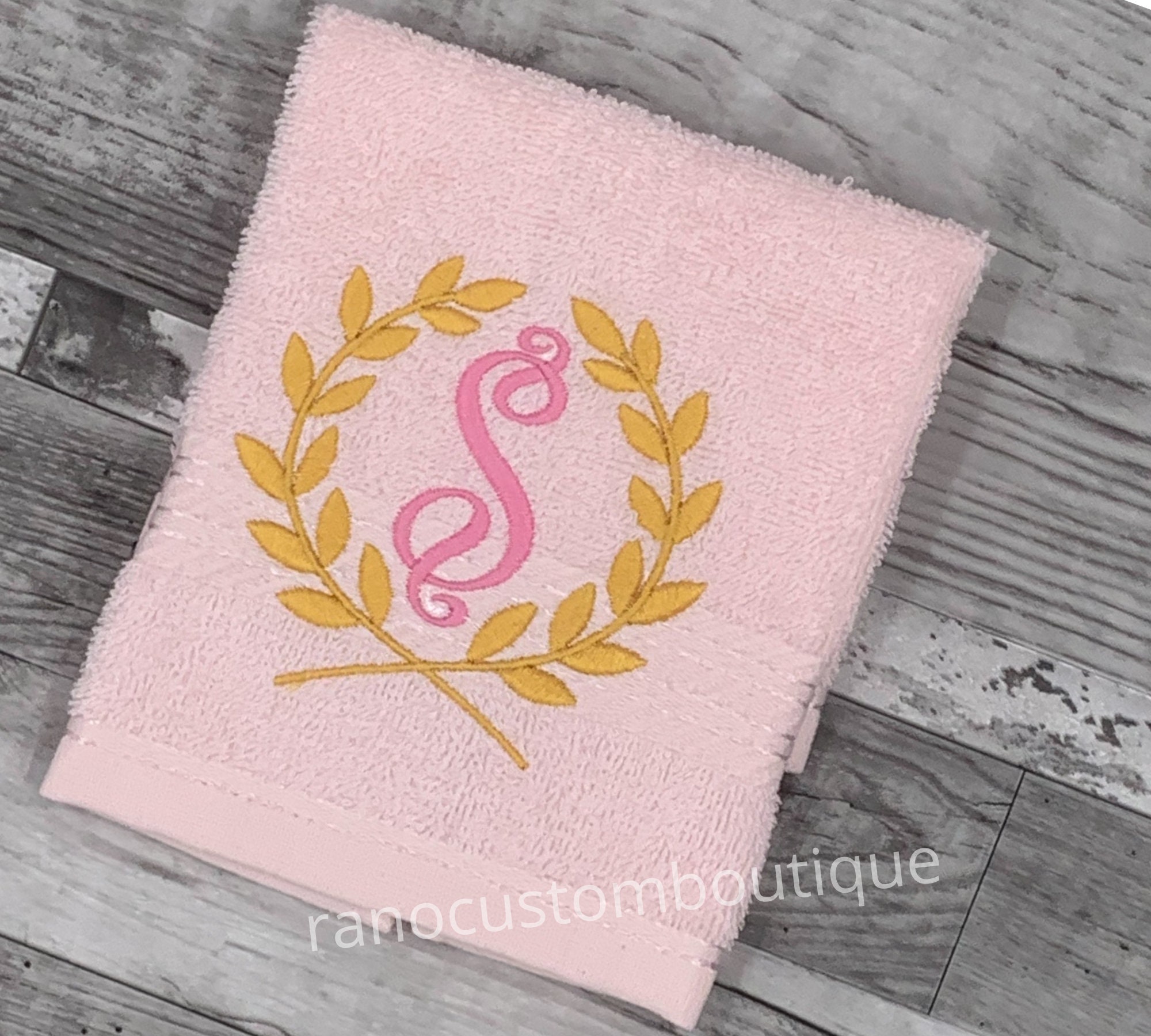 Personalised Embroidered Face Towelcustom Monogram Towel - Etsy UK