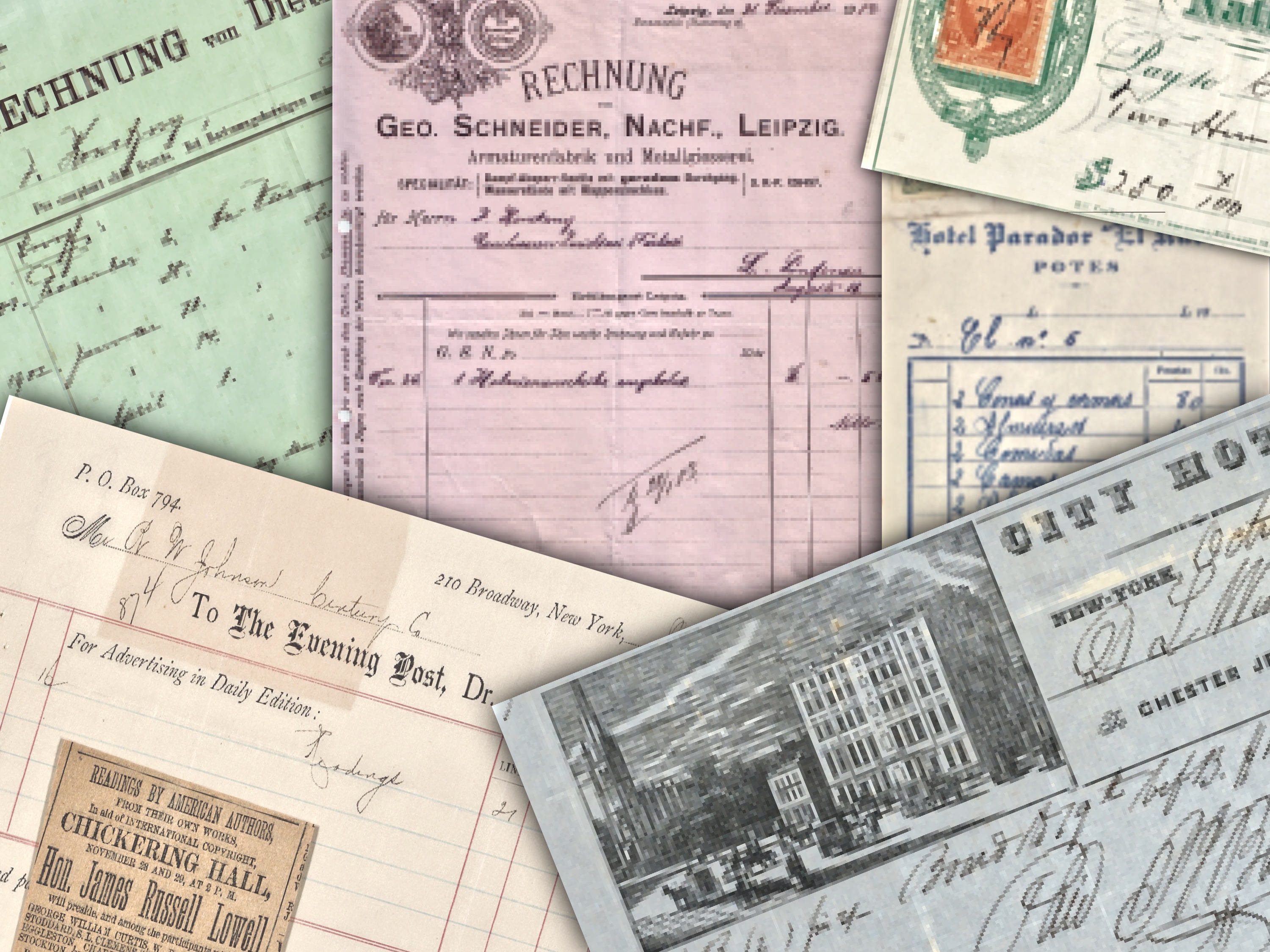 Old Receipts Junk Journal Digital Paper Ephemera - Etsy