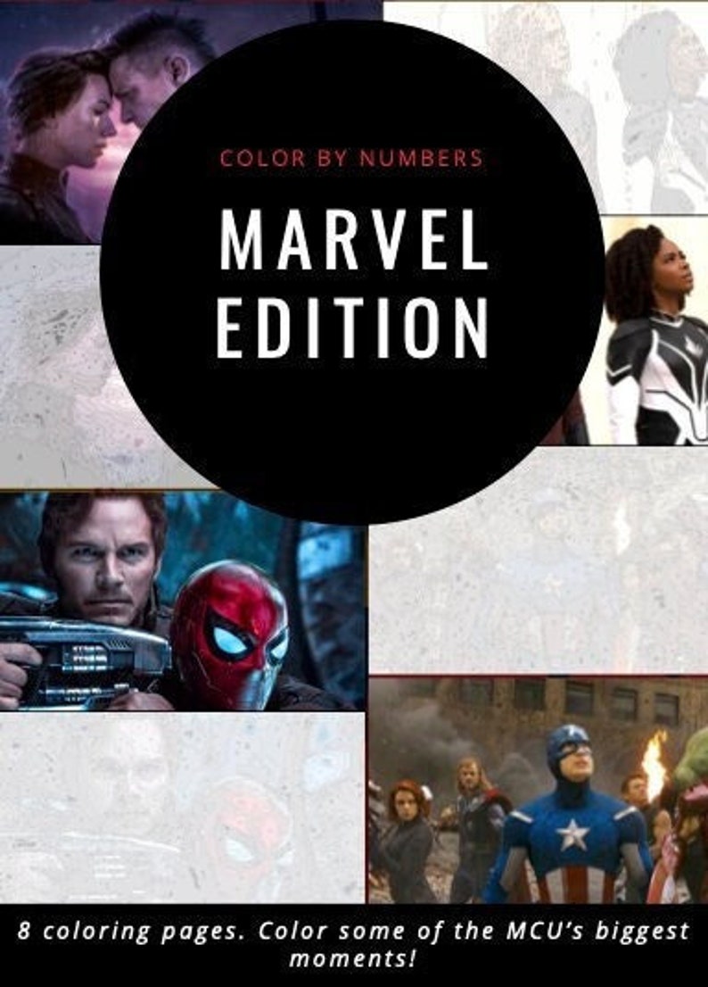 Marvel MCU Color by Numbers - Etsy