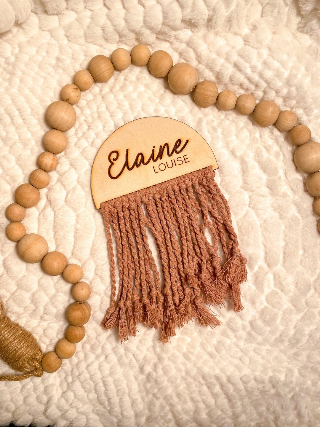 Boho Macrame Baby Name Sign - Etsy