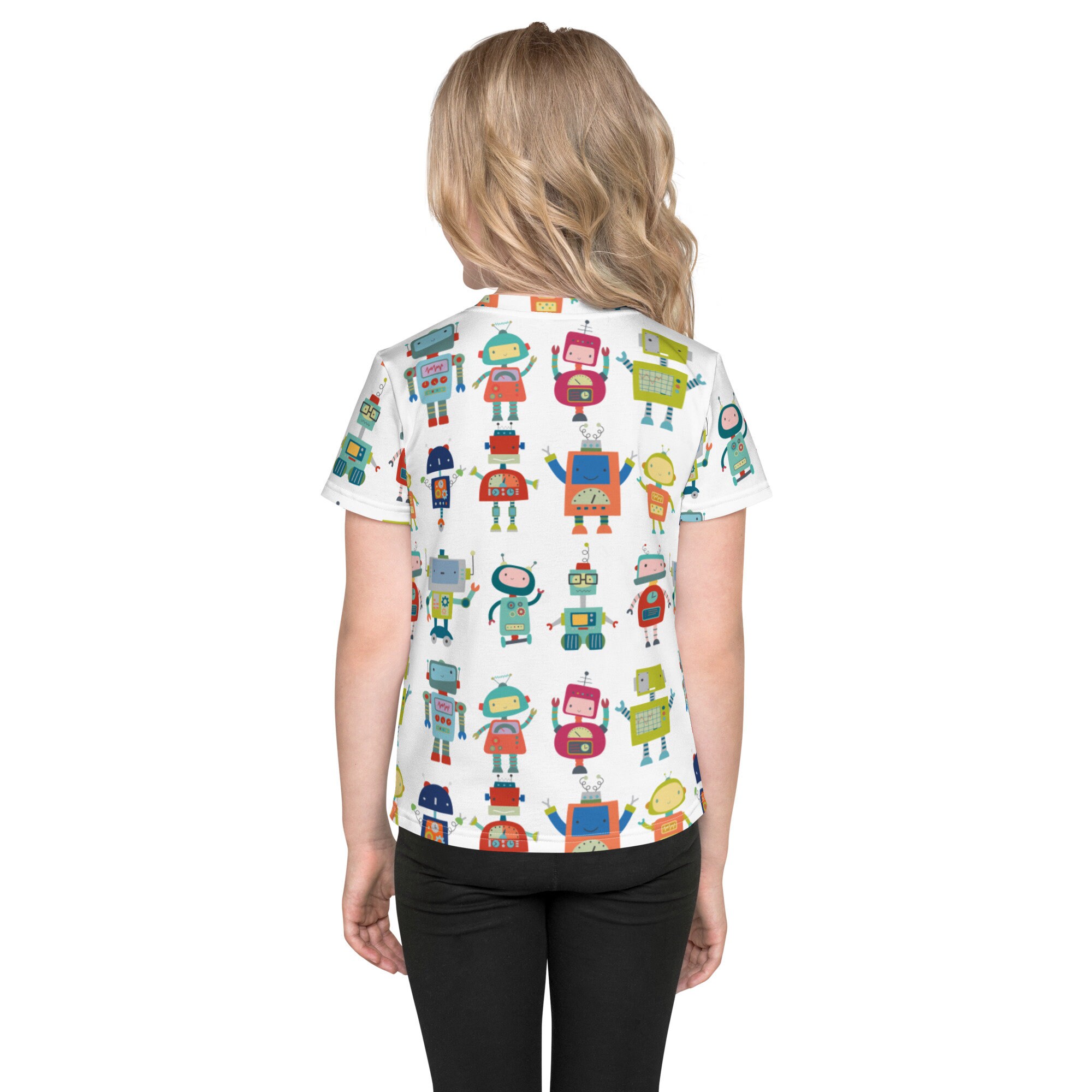 Robot Crew Tee, Boys Girls Robot T-shirt, Robot Birthday, Robot Tees ...
